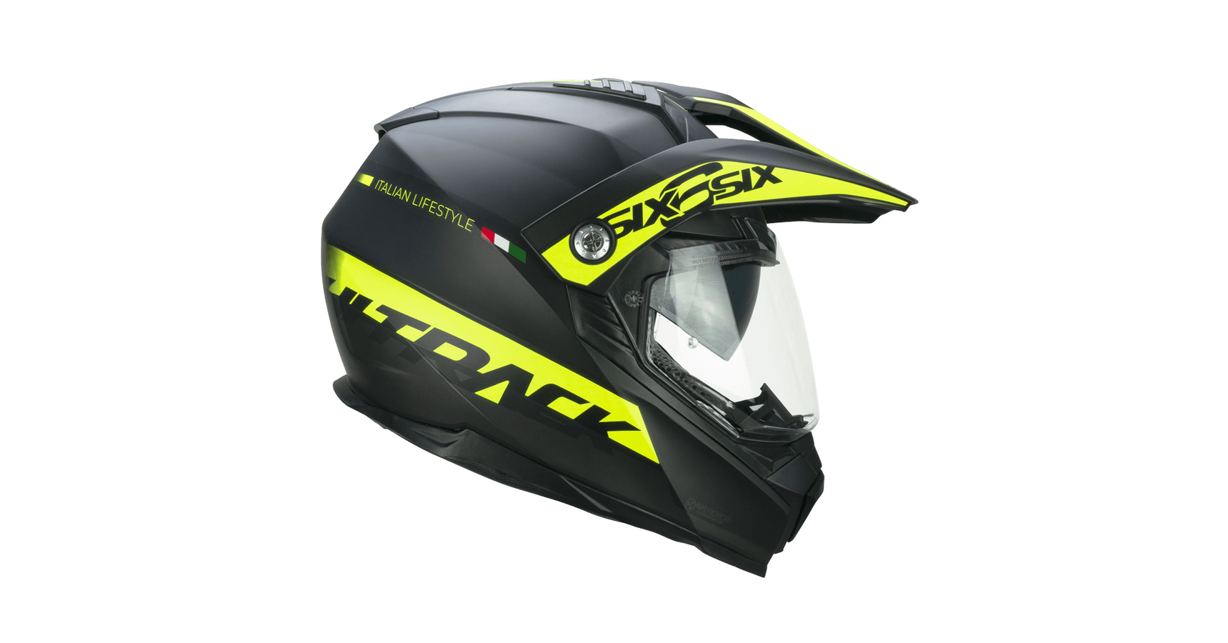 Bukósisak CGM 666S TWIN HITRACK Matt Fekete/Fluo - CGM - Galád-Motor ...